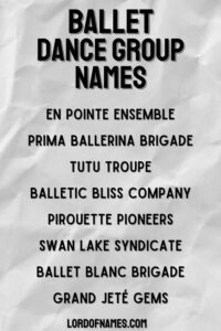 1224 Dynamic Dance Group Names [Dance Team Name generator] - Lord Of Names