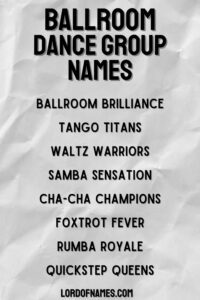 1224 Dynamic Dance Group Names [Dance Team Name generator] - Lord Of Names