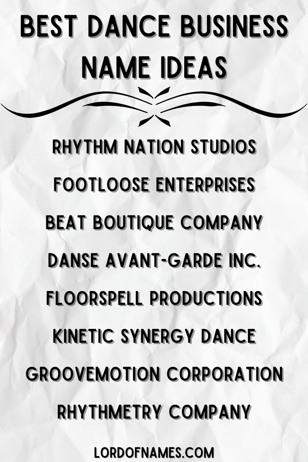 656 Dynamic Dance Studio Name Ideas - Lord Of Names