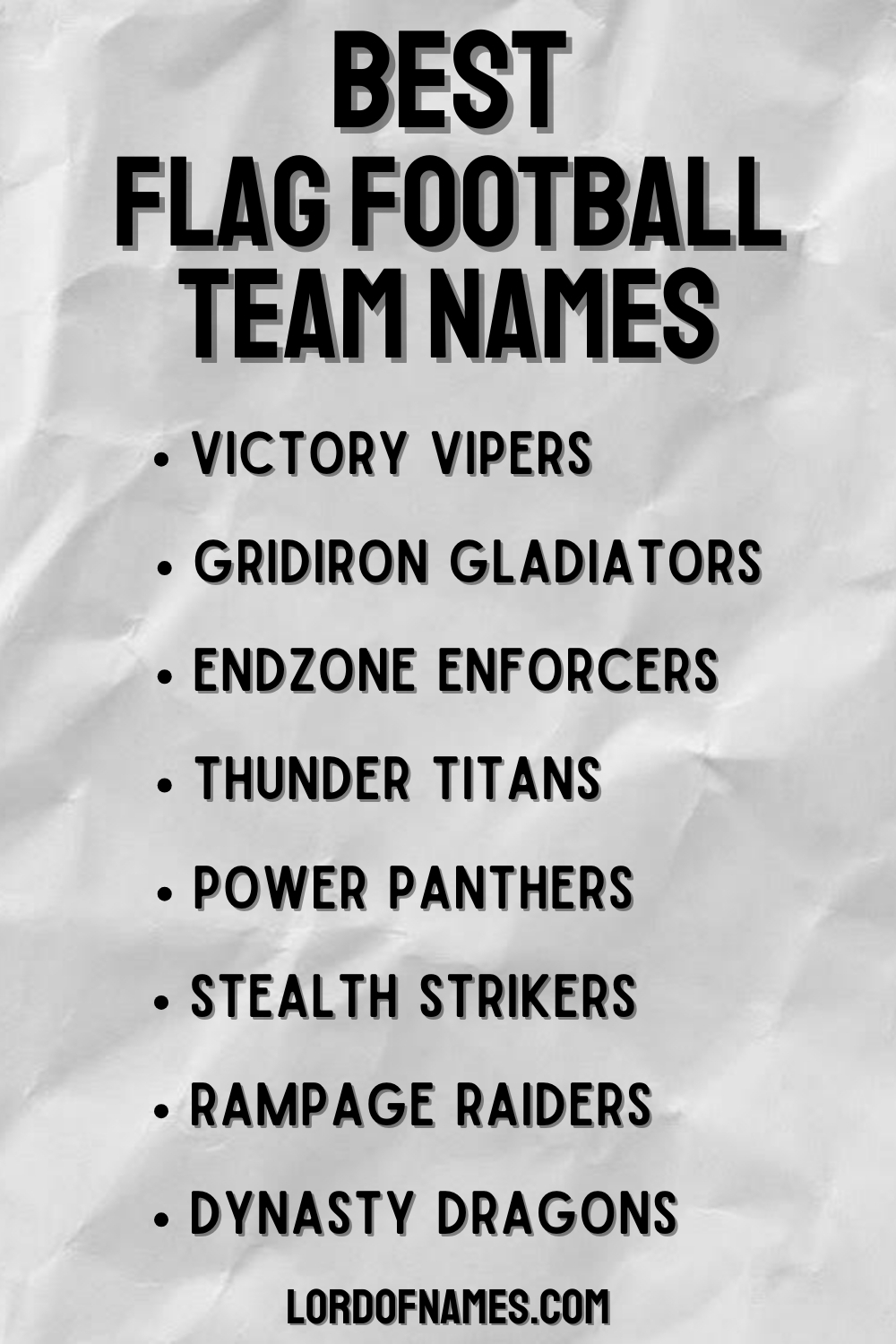 300+ Flag Football Team Names For Kids And Adult - Lord Of Names
