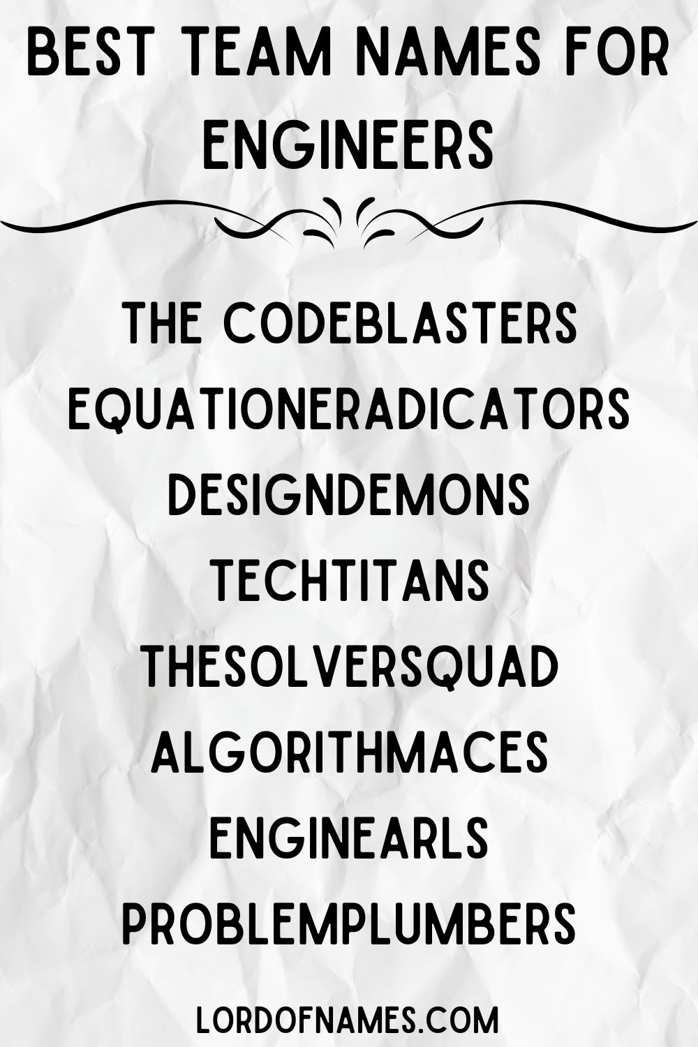 403 Elite Names For Engineers And Their Teams - Lord Of Names
