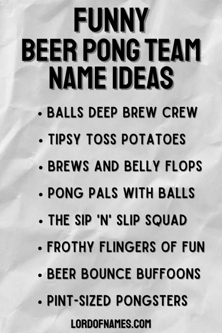 500+ Beer Pong Team Names That Brew Victory - Lord Of Names
