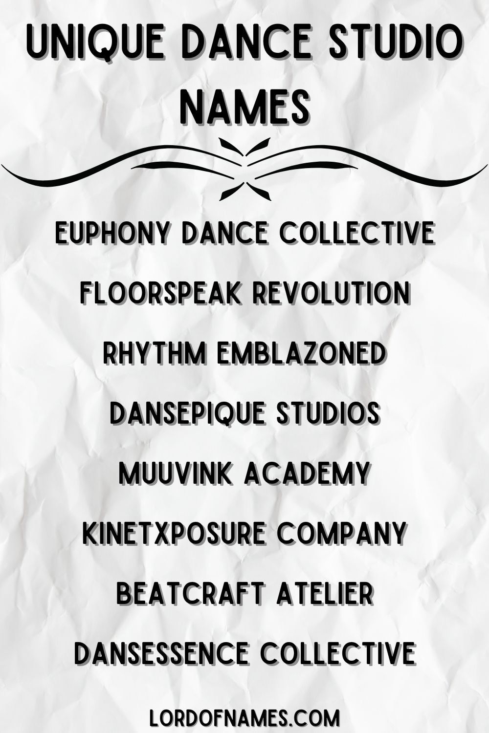 656 Dynamic Dance Studio Name Ideas - Lord Of Names