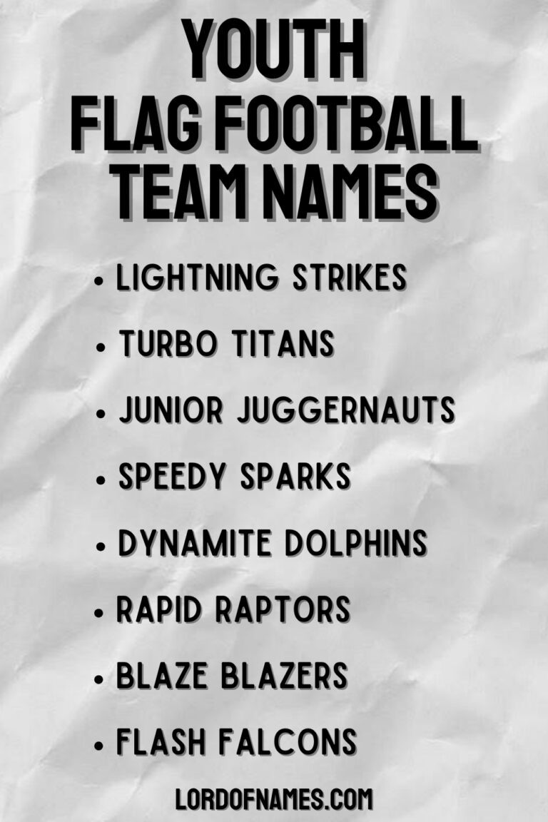 300+ Flag Football Team Names For Kids And Adult - Lord Of Names