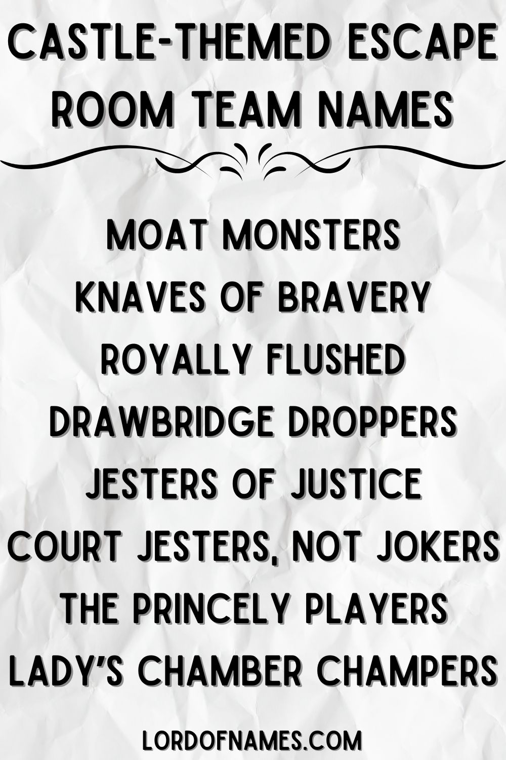 612 Best Escape Room Team Names - Lord Of Names