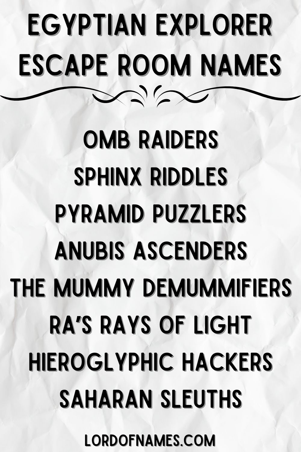 612 Best Escape Room Team Names - Lord Of Names