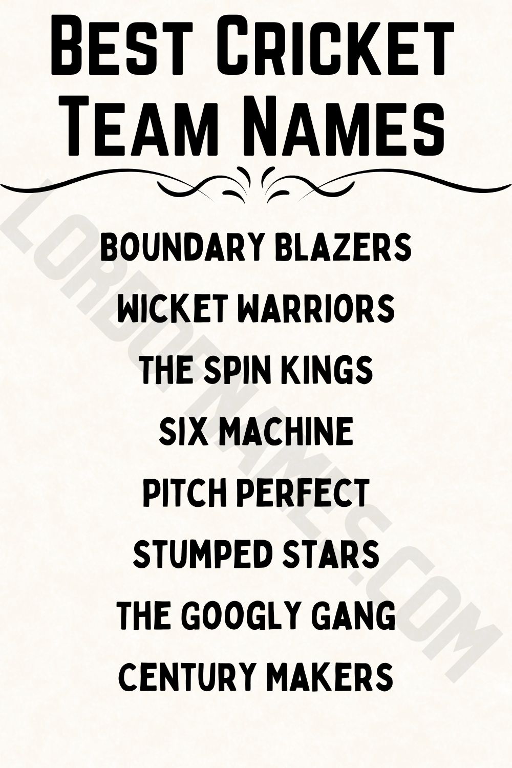 656 Unique Cricket Team Names For Winners [Updated for 2025] - Lord Of ...