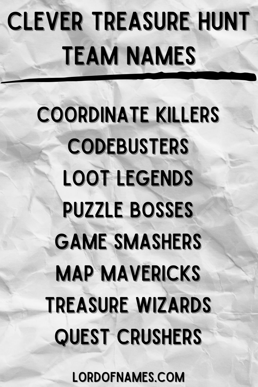 300 Scavenger Hunt Team Names For Explorers [Updated 2024] - Lord Of Names