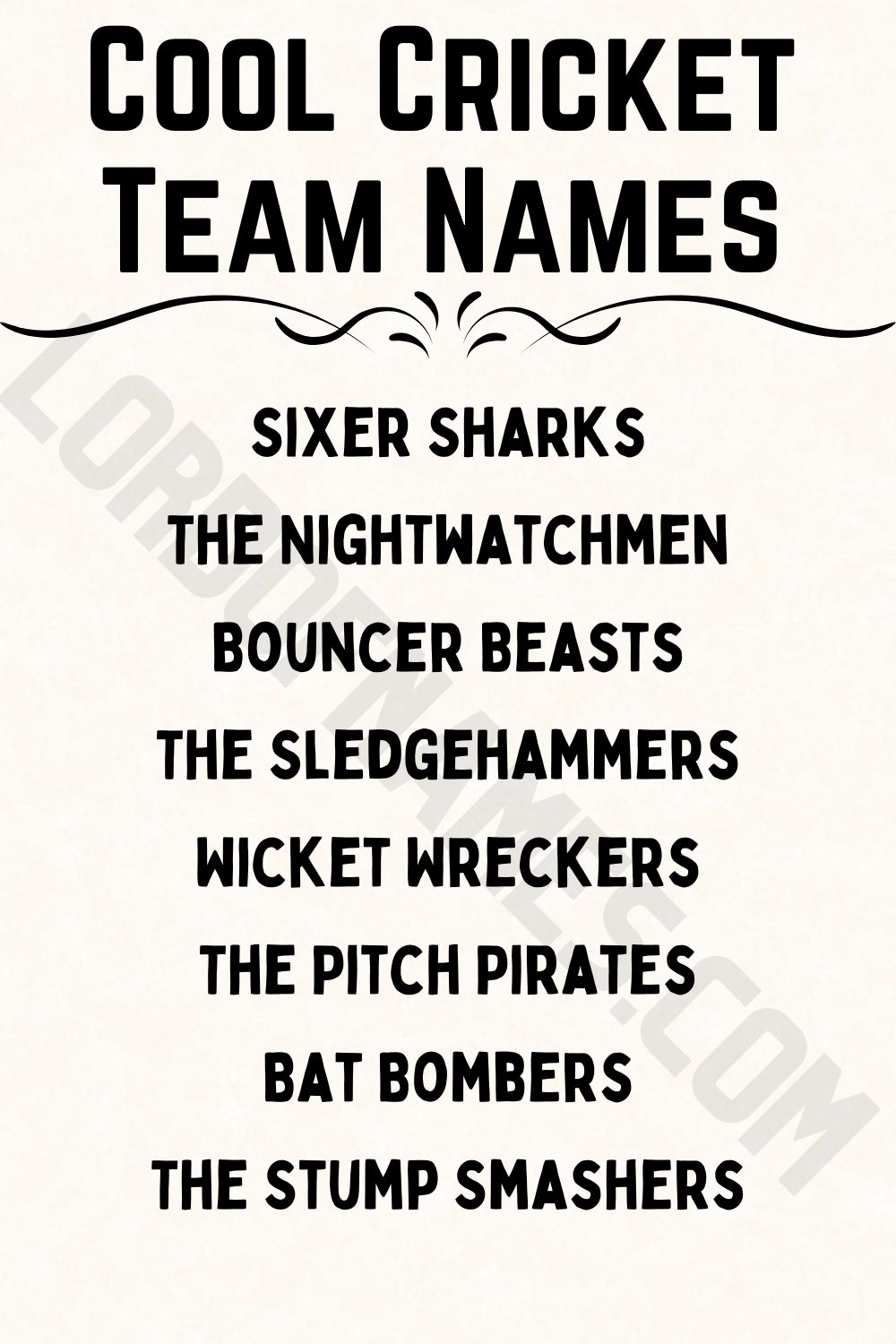 656 Unique Cricket Team Names For Winners [Updated for 2025] - Lord Of ...