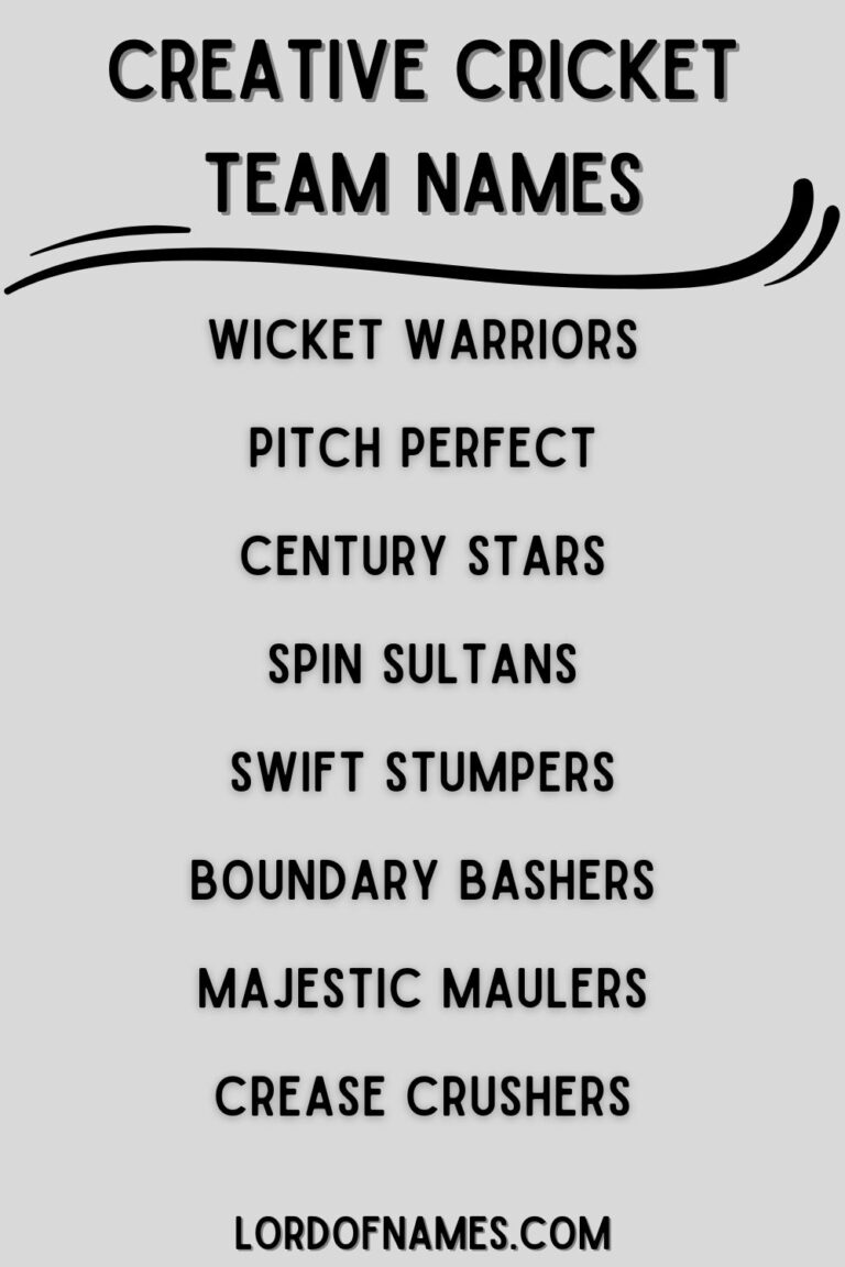 656 Unique Cricket Team Names For Winners [Updated for 2025] - Lord Of ...