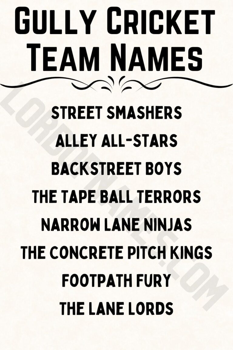 656 Unique Cricket Team Names For Winners [Updated for 2025] - Lord Of ...
