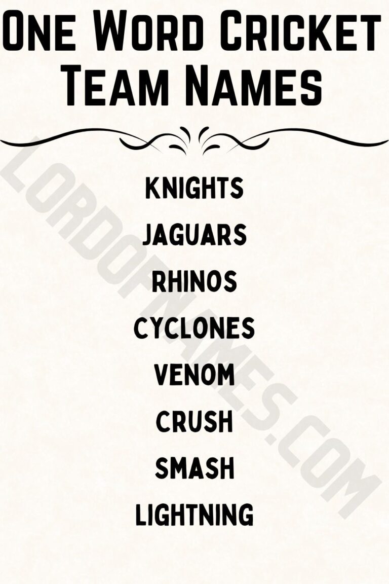 656 Unique Cricket Team Names For Winners [Updated for 2025] - Lord Of ...