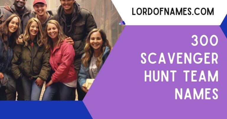 300 Scavenger Hunt Team Names For Explorers [Updated 2024] - Lord Of Names