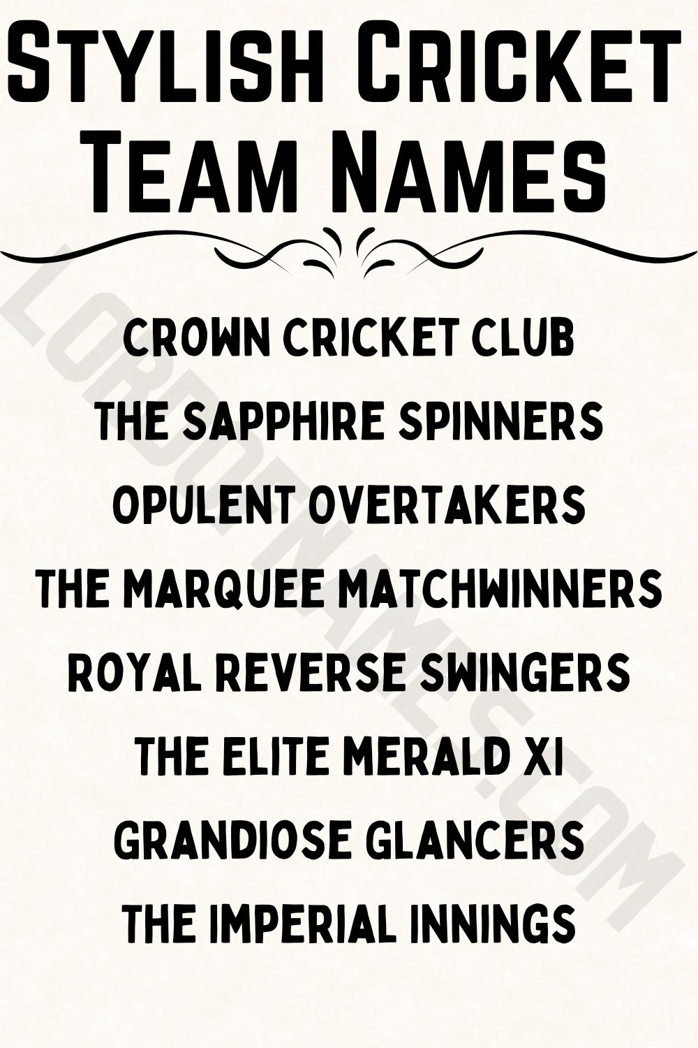 656 Unique Cricket Team Names For Winners [Updated for 2025] - Lord Of ...