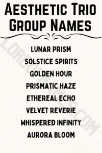 836 Best Trio Names For A Group Of 3 Friends - Lord Of Names