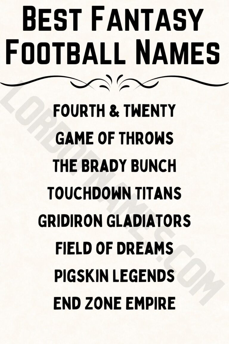 1053 Fantasy Football Team Names [Generator Included] - Lord Of Names