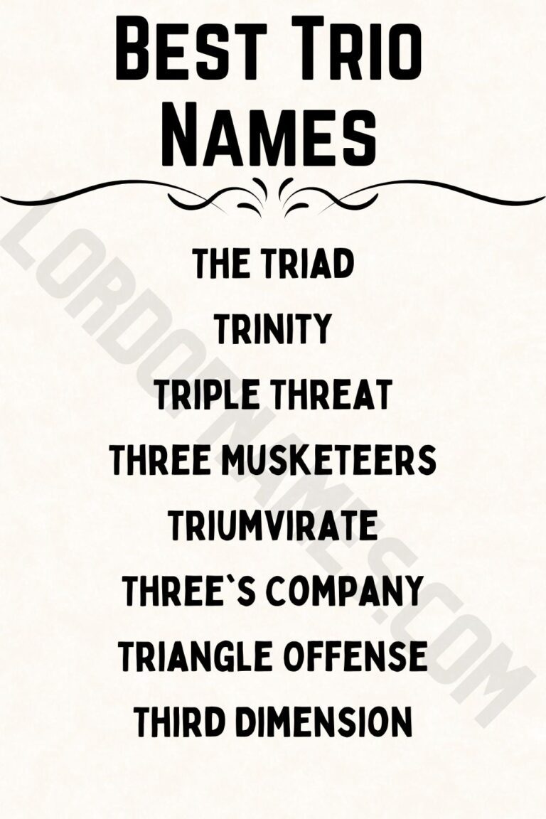 836 Best Trio Names For A Group Of 3 Friends - Lord Of Names