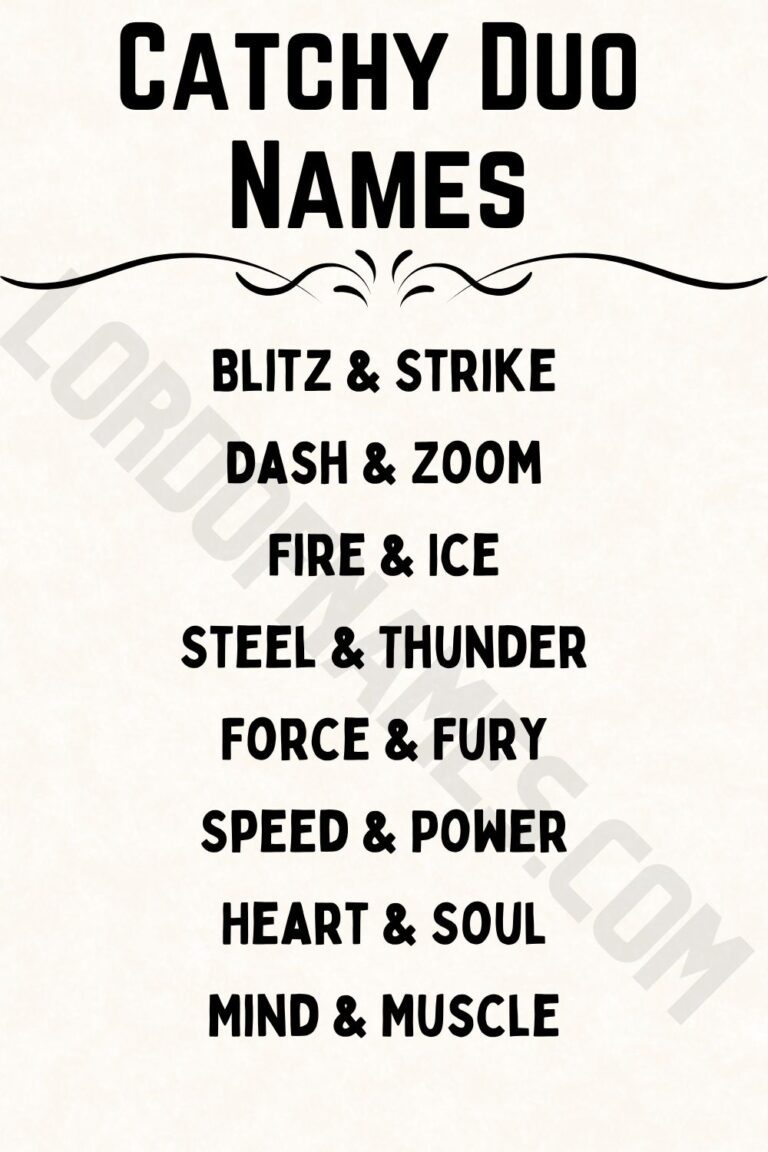 662 Best Duo Names For Team Activities [Duo Name Generator] - Lord Of Names