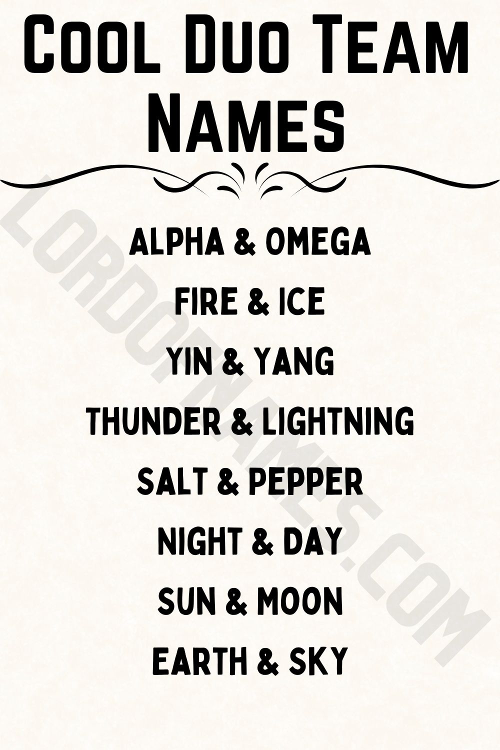 662 Best Duo Names For Team Activities [Duo Name Generator] - Lord Of Names