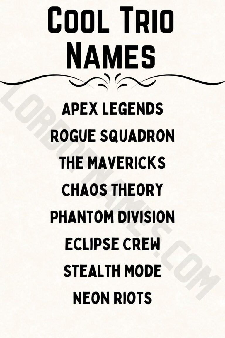 836 Best Trio Names For A Group Of 3 Friends - Lord Of Names