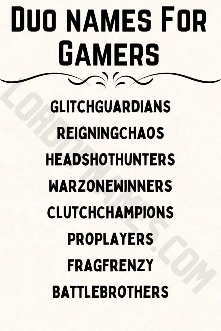 662 Best Duo Names For Team Activities [Duo Name Generator] - Lord Of Names