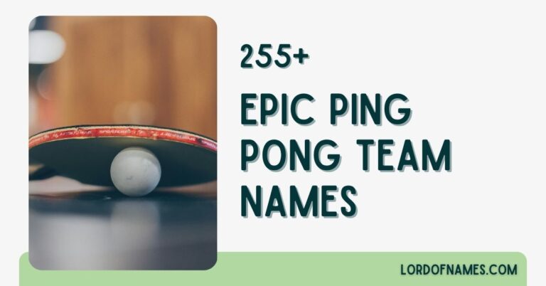 255 Epic Ping Pong Team Names - Lord Of Names