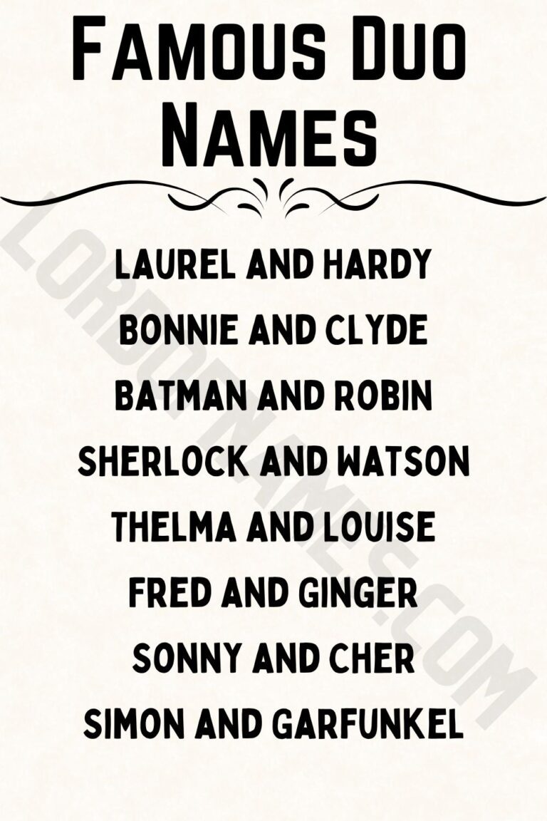662 Best Duo Names For Team Activities [Duo Name Generator] - Lord Of Names