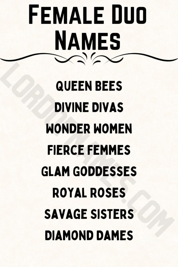 662 Best Duo Names For Team Activities [Duo Name Generator] - Lord Of Names