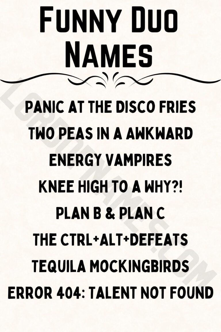 662 Best Duo Names For Team Activities [Duo Name Generator] - Lord Of Names