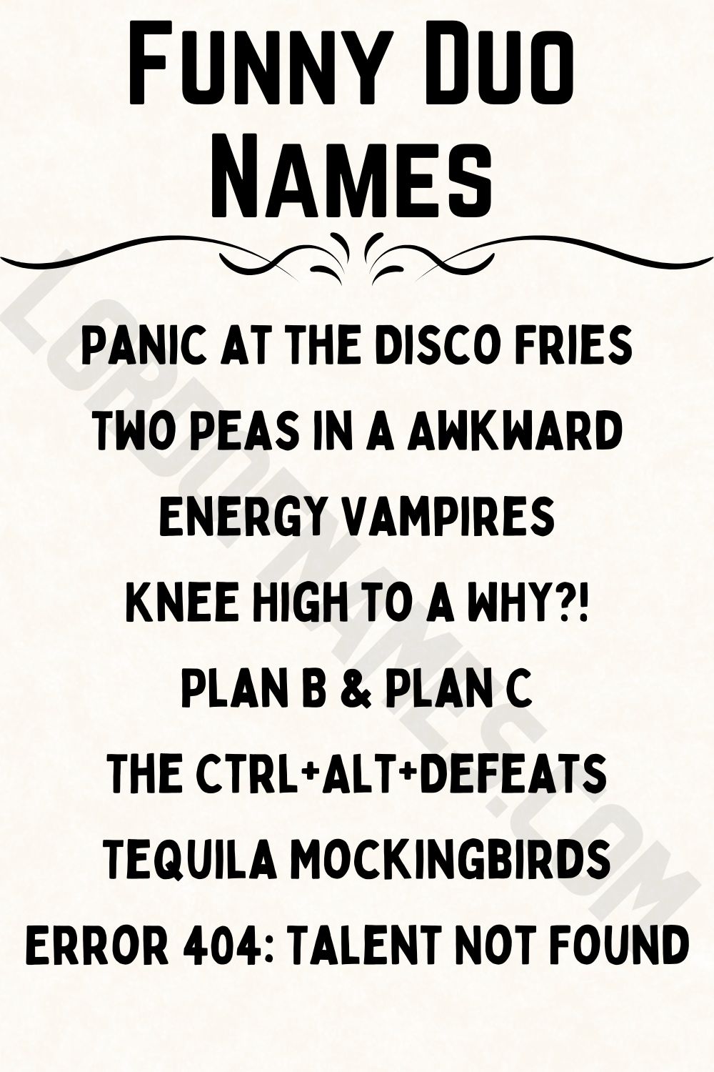 662 Best Duo Names For Team Activities [Duo Name Generator] - Lord Of Names