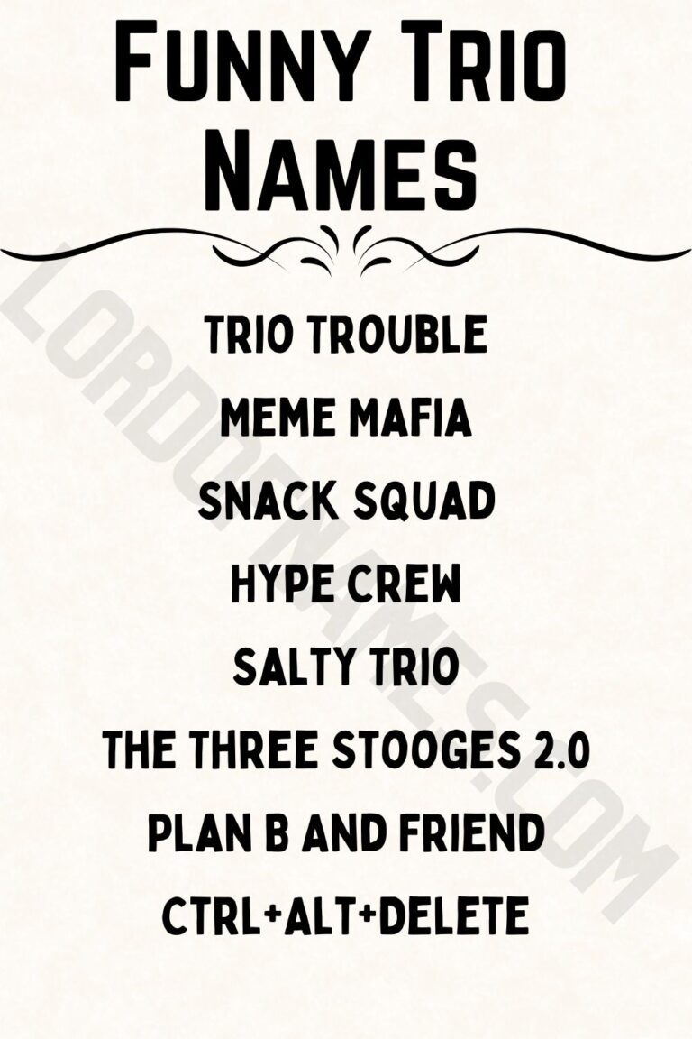 836 Best Trio Names For A Group Of 3 Friends - Lord Of Names