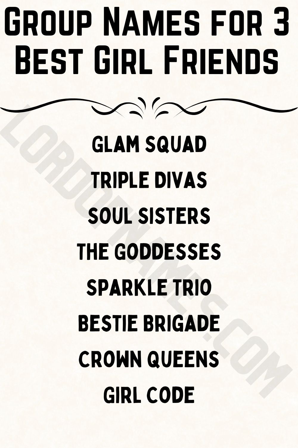 836 Best Trio Names For A Group Of 3 Friends - Lord Of Names