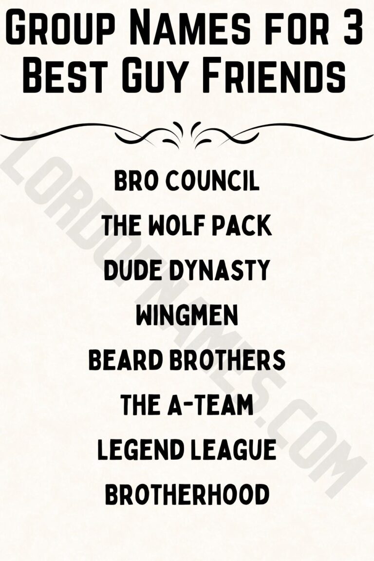 836 Best Trio Names For A Group Of 3 Friends - Lord Of Names