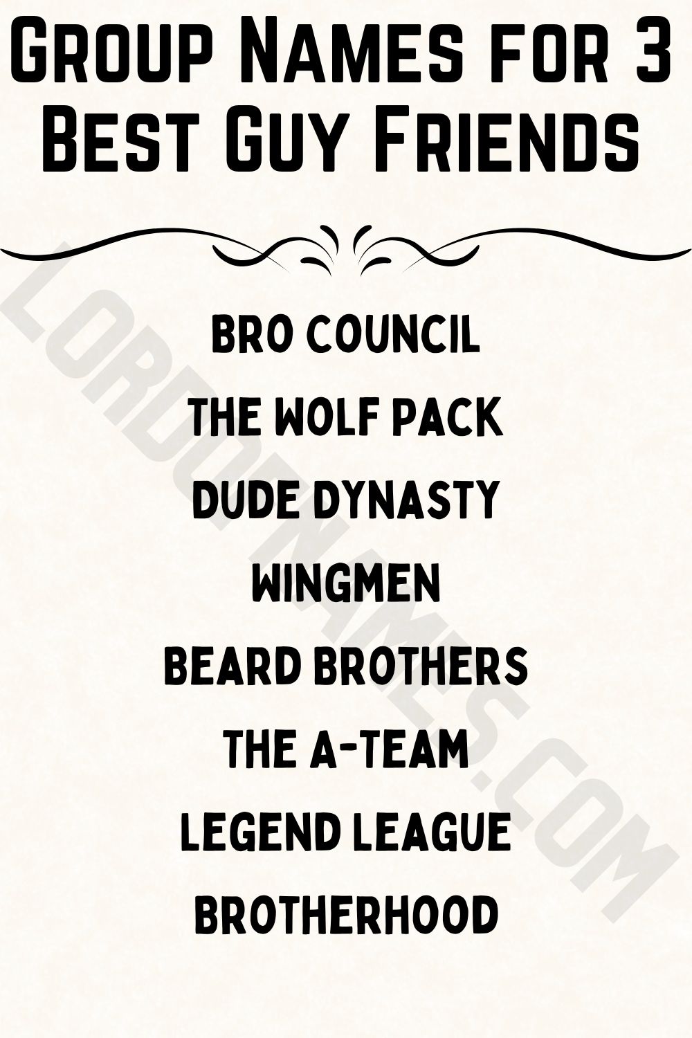 836 Best Trio Names For A Group Of 3 Friends - Lord Of Names