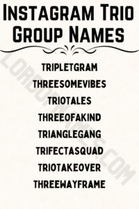 836 Best Trio Names For A Group Of 3 Friends - Lord Of Names