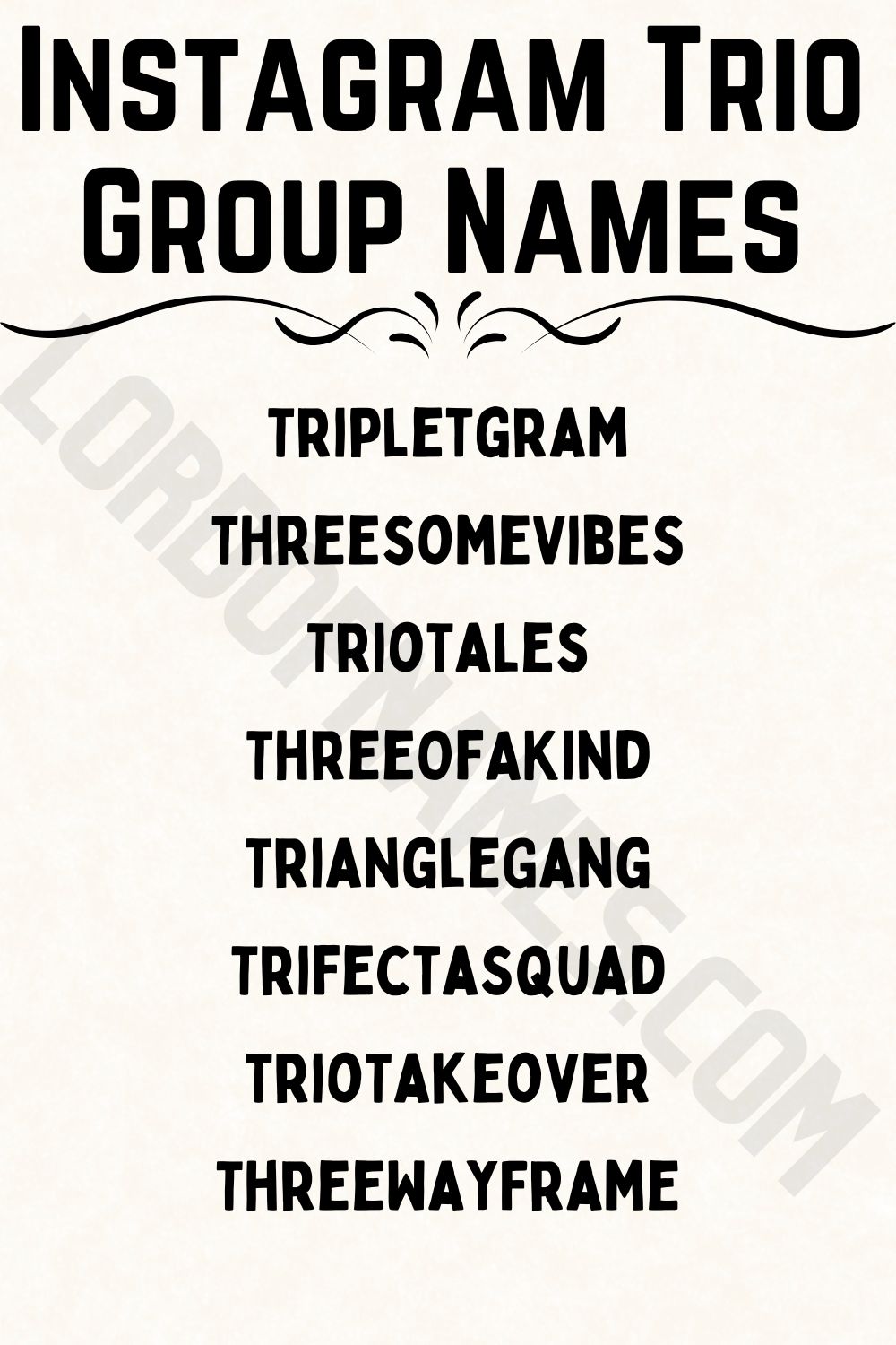 836 Best Trio Names For A Group Of 3 Friends - Lord Of Names