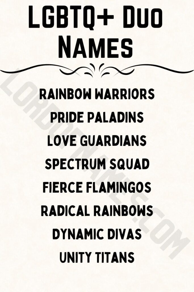 662 Best Duo Names For Team Activities [Duo Name Generator] - Lord Of Names
