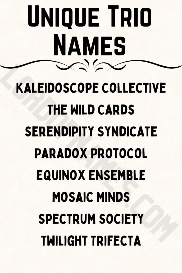 836 Best Trio Names For A Group Of 3 Friends - Lord Of Names