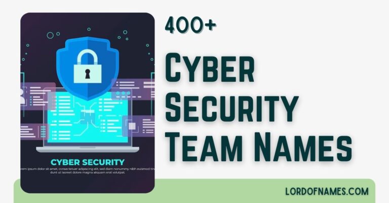 418 Cyber Security Team Names That Secure Success - Lord Of Names