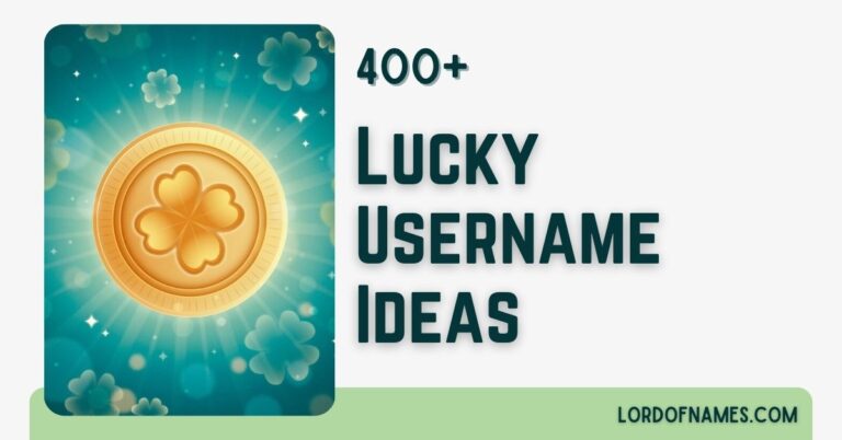 409 Lucky Usernames For Good Fortune - Lord Of Names