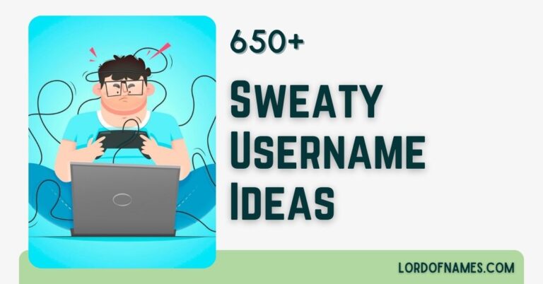 664 Sweaty Usernames To Get Your Game On - Lord Of Names