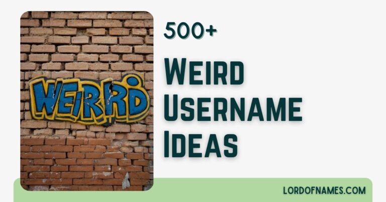 522 Unusual & Weird Usernames For Standing Out Online - Lord Of Names