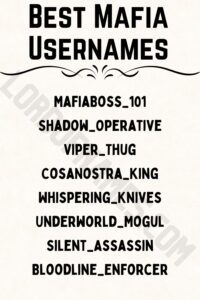 1236 Best Mafia Names [Mafia Name Generator] - Lord Of Names
