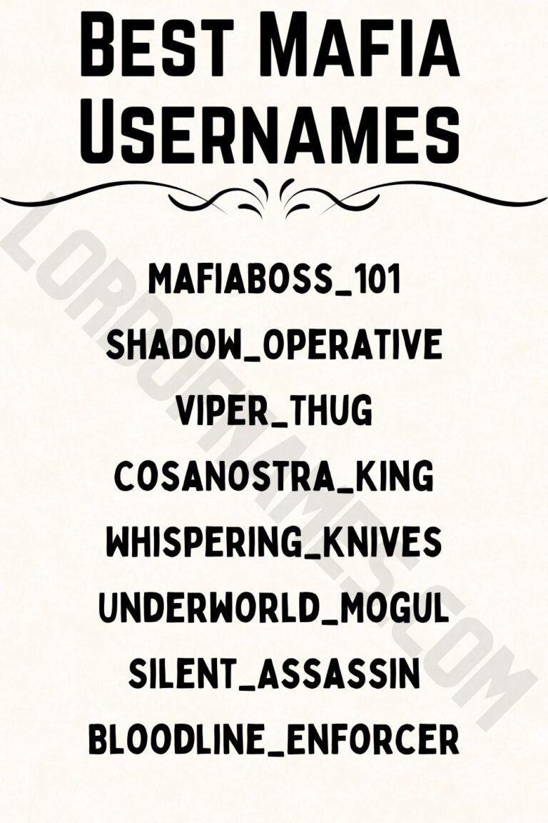 1236 Best Mafia Names [Mafia Name Generator] - Lord Of Names