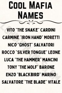 1236 Best Mafia Names [Mafia Name Generator] - Lord Of Names