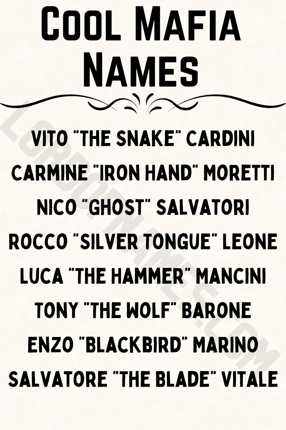 1236 Best Mafia Names [Mafia Name Generator] - Lord Of Names