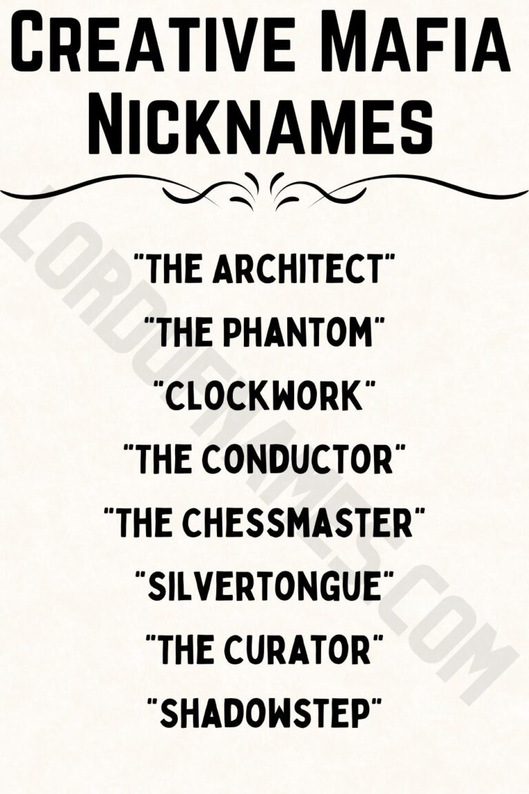 1236 Best Mafia Names [Mafia Name Generator] - Lord Of Names