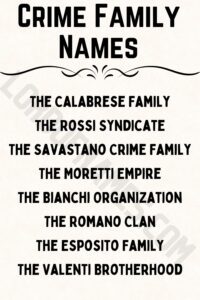 1236 Best Mafia Names [Mafia Name Generator] - Lord Of Names