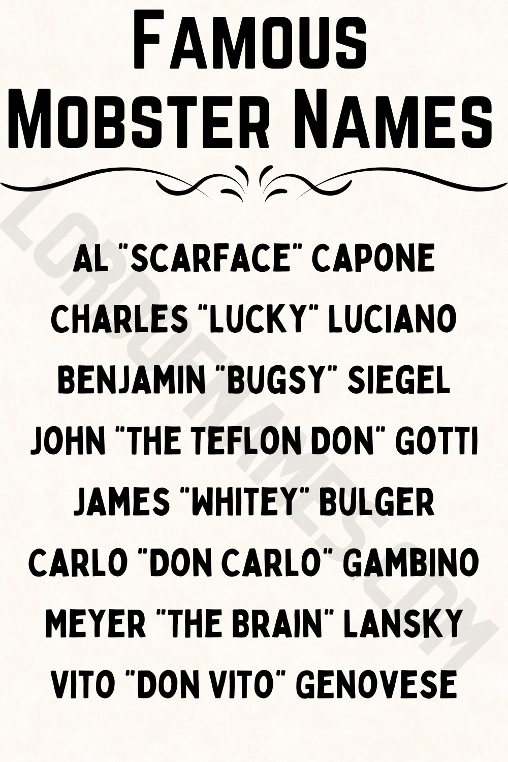 1236 Best Mafia Names [Mafia Name Generator] - Lord Of Names