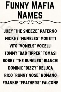1236 Best Mafia Names [Mafia Name Generator] - Lord Of Names